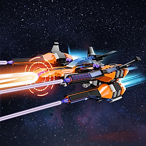 AUYYOSK Spaceship Building Toy, 650 Pieces STEM Spacecraft Building Block Set, Space Shuttle Toy Building for Kids Birthday Gift Ages 6 7 8 9 10 11 12 Yr Old (Spaceship)