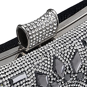 Acrylic Women Evening Bag Diamonds Purse Handbags Chain Shoulder Wedding Party Evening Clutches Messenger Bag Christmas (Blue)