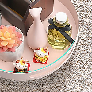 JYL HOME Lazy Susan Rotating Organizer Turntable for Cabinet, 12-Inch, Pink