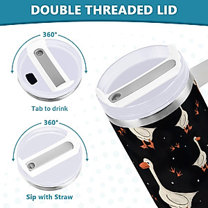 RPLIFE Farm Animal Illustration 40oz Tumbler with Handle, Stainless Steel Tumbler with Straw, Tumbler for Men