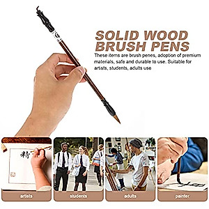 TOYANDONA 9 Pcs Chinese Water Brush Pen Ink Color Brush Chinese Japanese Calligraphy Pen for Beginner Painting Drawing Pen Art Supplies