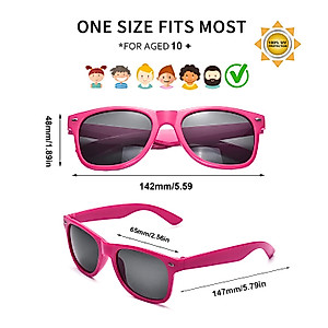 Neon Colors Party Favor Supplies Unisex Sunglasses Pack of 8 (Multicolor)