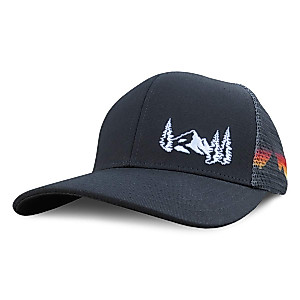 Grace Folly Trucker Hat for Men or Women- Many Cool Designs (Mountain- Mesh Print)
