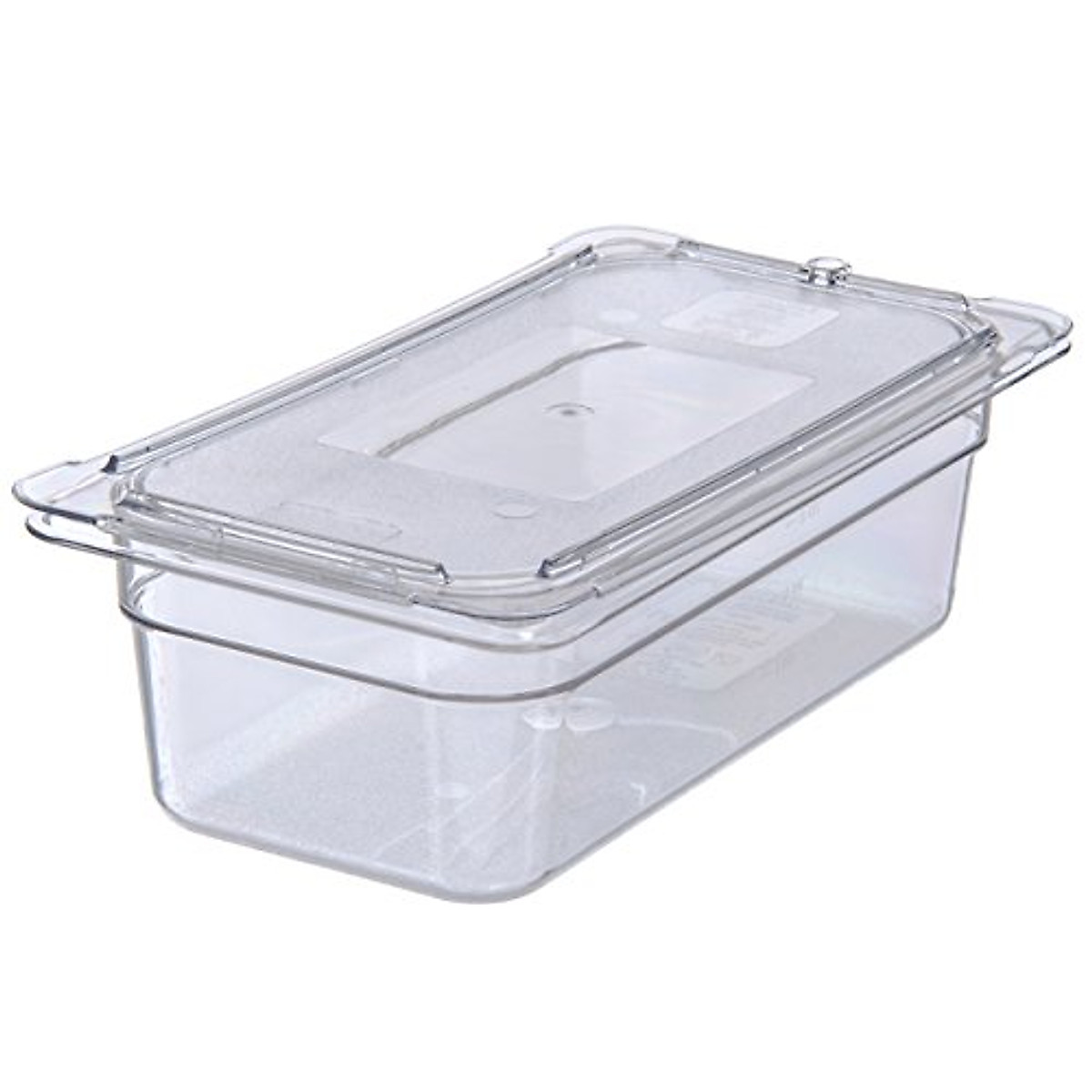 Carlisle FoodService Products 10276U07 Polycarbonate Universal Flat Lid, 12-3/4" Length x 7" Width x 7/16" Height, Clear, For TopNotch One-Third Size Food Pans (Case of 6)
