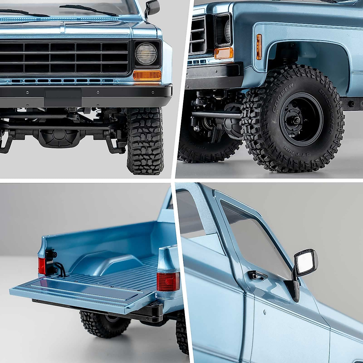 WOWRC EAZYRC 1/18 Glacier RC Crawler 4WD RC Truck RTR with LED Lights 2.4GHz Transmitter, RC Rock Crawler Hobby Grade Remote Control Car for Adults