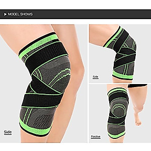 ASOONYUM Knee Sleeve,Compression Fit Support-for Joint Pain and Arthritis Relief, Improved Circulation Compression-Wear Anywhere - Single