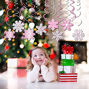 Winter Party Decorations,Winter Decorations Indoor,Snowflakes Hanging Swirl Decorations,Christmas Party Decorations,Themed Party for Birthday,Baby Shower