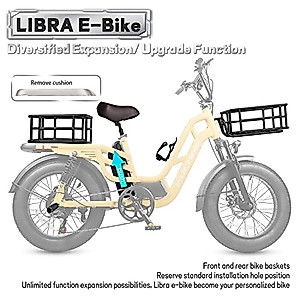 Fucare Libra 750W Electric Bike for Adults 32MPH 48V 20Ah LG Lithium Battery EBike with Full Suspension LCD Color Display 20"*4.0" All-Terrain Fat Tire 7 Speed Snow Commute Electric Bicycles