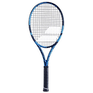 Babolat Pure Drive Tennis Racquet - Strung with 16g White Babolat Syn Gut at Mid-Range Tension (4 3/8" Grip)