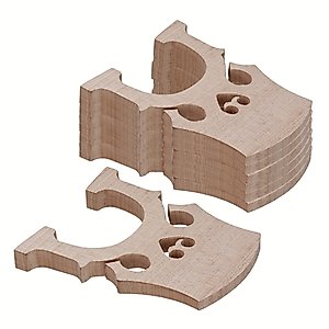 Mxfans Cello Bridge 4/4 Full Size Burlywood Maple Bridge for Cello Strings Wood Set of 5
