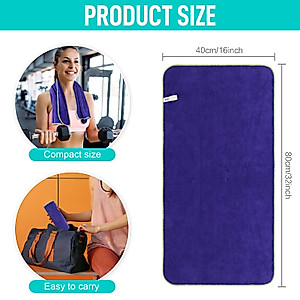 SINLAND Microfiber Gym Towels Sports Fitness Workout Sweat Towel Super Soft and Absorbent 3 Pack 16 Inch X 32 Inch