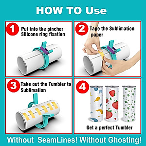 Sublimation Tumblers Clamp for 12 Oz 20 Oz 30 Oz Sublimation Blanks Tumblers, Pincher Tool for Skinny Straight Tumblers, Full-Size Set Tumbler Sublimation Paper Tool