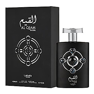 Lattafa Perfumes Al Qiam Silver for Unisex Eau de Parfum Spray, 3.4 Ounce