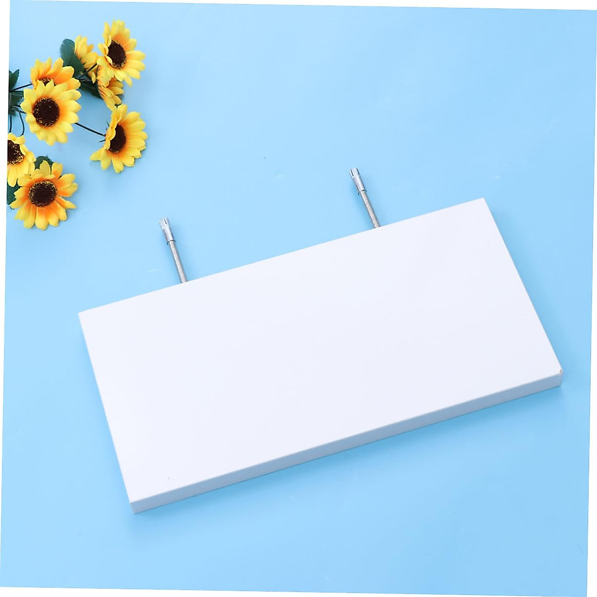 FUNOMOCYA Laminate Frame Decorative Floating Shelf Black Decor Wall Display Shelf Wall Floating Cube Wall Mounted Shelves Wall Hung Shelves Wall Hanging Rack Black Bookshelf White Wooden