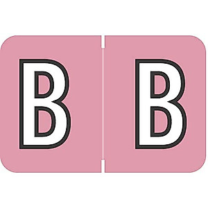 Doctor Stuff - File Folder Labels, Alphabet Letter B, Barkley/Sycom FABKM - BRAM Series Compatible Alpha Stickers, Pink, 1" x 1-1/2", 126 Labels/Package