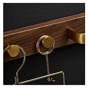 Towel Racks Walnut Single Pole Hotel Towel Rack,Household Bathroom with 2 Hooks,Kitchen Wall Hanging Storage Rack Towel Storage Holder Bath