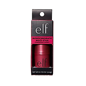 e.l.f. Monochromatic Multi Stick, Luxuriously Creamy & Blendable Color, For Eyes, Lips & Cheeks, Luminous Berry, 0.155 Oz (4.4g) (Pack of 2)