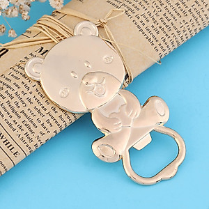 24 Pack Bear Bottle Opener Baby Shower Favors for Guest, Metal Beer Bottle Opener for Baby Shower Souvenirs/Decor/Gift Supplies,Baby Shower Party Favor (Blue, 24)