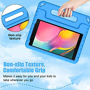 BMOUO for Samsung Galaxy Tab A 8.0 2019 Case SM-T290/T295, Galaxy Tab A 8.0 Case 2019, Shockproof Light Weight Protective Handle Stand Kids Case for Galaxy Tab A 8.0 inch 2019 Without S Pen - Blue