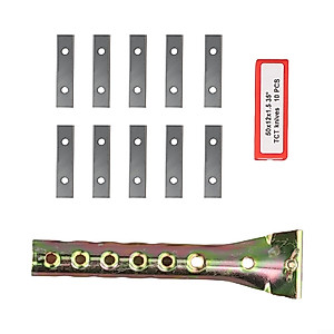 1Pc High Carbon Stainless Steel Paint Scraper with 10Pcs Scraper Blades Heavy Duty Carbide Blade General Purpose Scrape For Removing Paint Glue Tungsten Hand Hold Scraper Blade