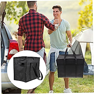 Hoement Portable Aluminum Aluminum Non-woven Fabric Black