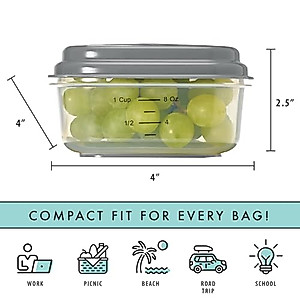 Fit & Fresh Stak Pak Set, 6 Piece, Plastic, New Multicolored