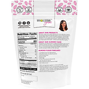 Wholesome Yum Premium Fine Blanched Almond Flour For Baking & More (16 oz / 1 lb) - Low Carb, Gluten Free, Non GMO, Keto Friendly Flour Substitute With Ground Almonds