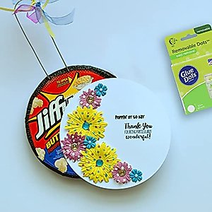 Glue Dots Double-Sided Removable Dots, 1/2'', Clear, Roll of 200