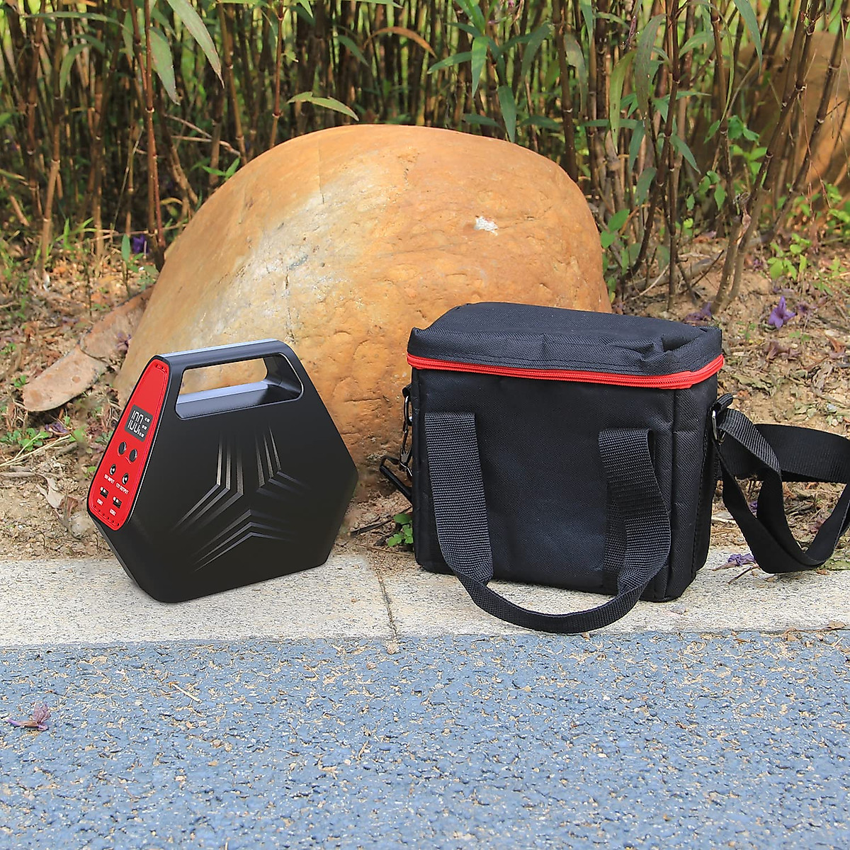 146Wh Portable Power Station with Carrying Bag, SinKeu Portable Power Bank with AC outlet, Rechargeable Backup Lithium Battery with Dual 110V/100W AC Outlet for Outdoor Camp