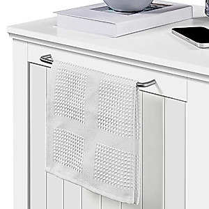 Yaheetech Cat Litter Box Enclosure, Hidden Litter Box Furniture Indoor Pet Crate Cat House Night Stand Cat Washroom w/Vent Holes & Towel Bar, Pet Cabinet Side Table for Small Cats