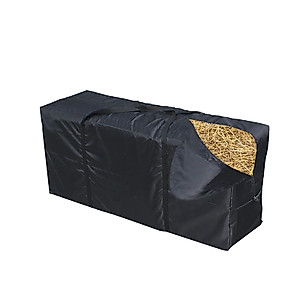 POTRAS Large Hay Bales Storage Bag: 420D Tote Waterproof Collapsible Bag Hay Bale Tote Bag with Zipper, 46Inch Durable Hay Bags for Horses and Livestock