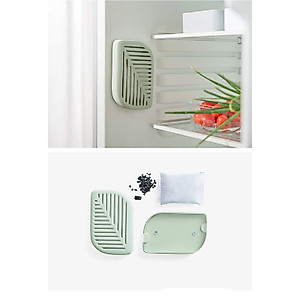 Toxz Refrigerator Deodorization Box,Live Bamboo Box Wardrobe in Addition to Taste Box,Charcoal in Addition to Taste Bag Storage Box,15 10 cm,with Box and Carbon Bag