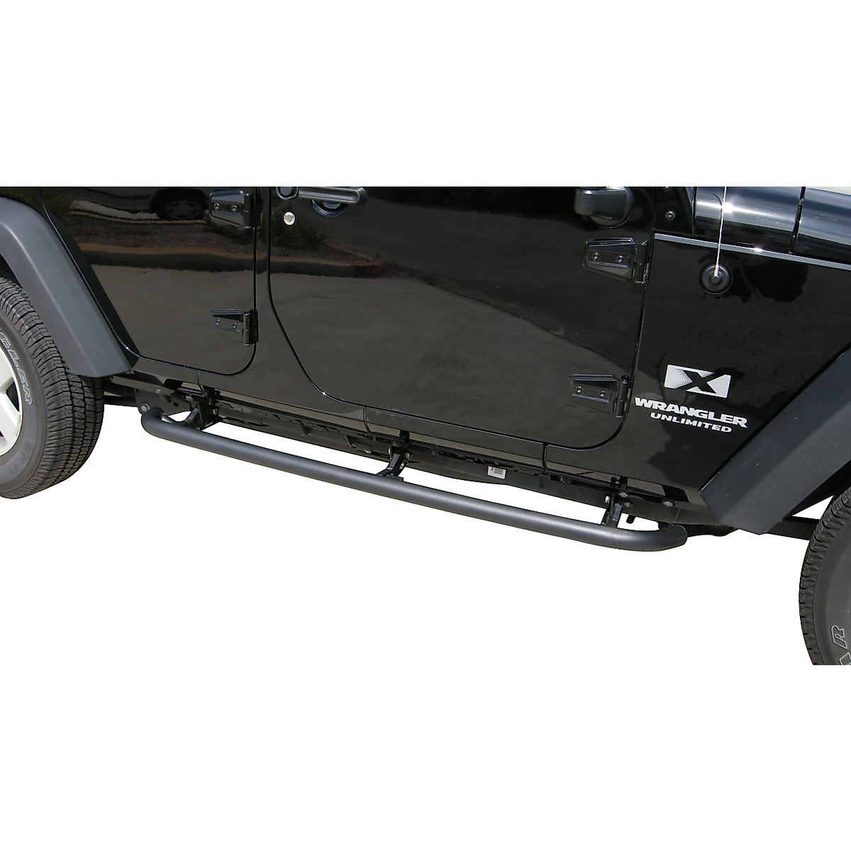 Rampage SRS Side Bar Retractable Rockguard Steps | Pair, Steel, Textured Black | 88732 | Fits 2007 - 2018 Jeep Wrangler JK 4-Door