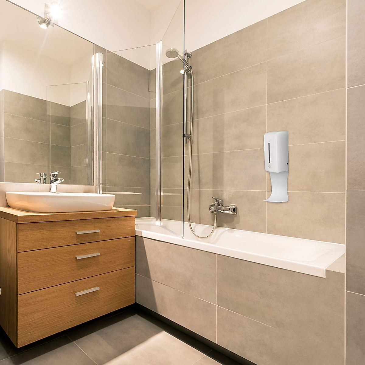 Hemoton 1Pc Water Tray drip Tray for Automatic soap Dispenser Conditioner Bottles drip Catcher Foam soap Plastic Container Anti-Leakage Soap Dispenser Tray Blush handwashing Fluid White