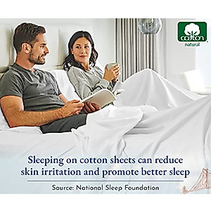 California Design Den 100% Cotton Sheets - Softest 4-Pc Queen Sheet Set, Cooling Sheets for Queen Size Bed, Deep Pockets, 400 Thread Count Sateen, Bedding Sheets & Pillowcases, Queen Sheets (Sky Blue)