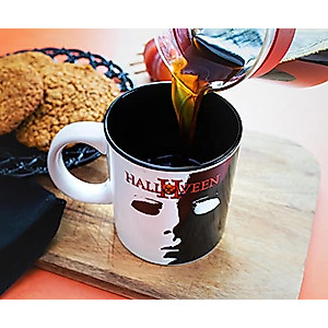 Halloween II Michael Myers Face Ceramic Mug | Large 20-Ounce Coffee Cup For Espresso, Tea