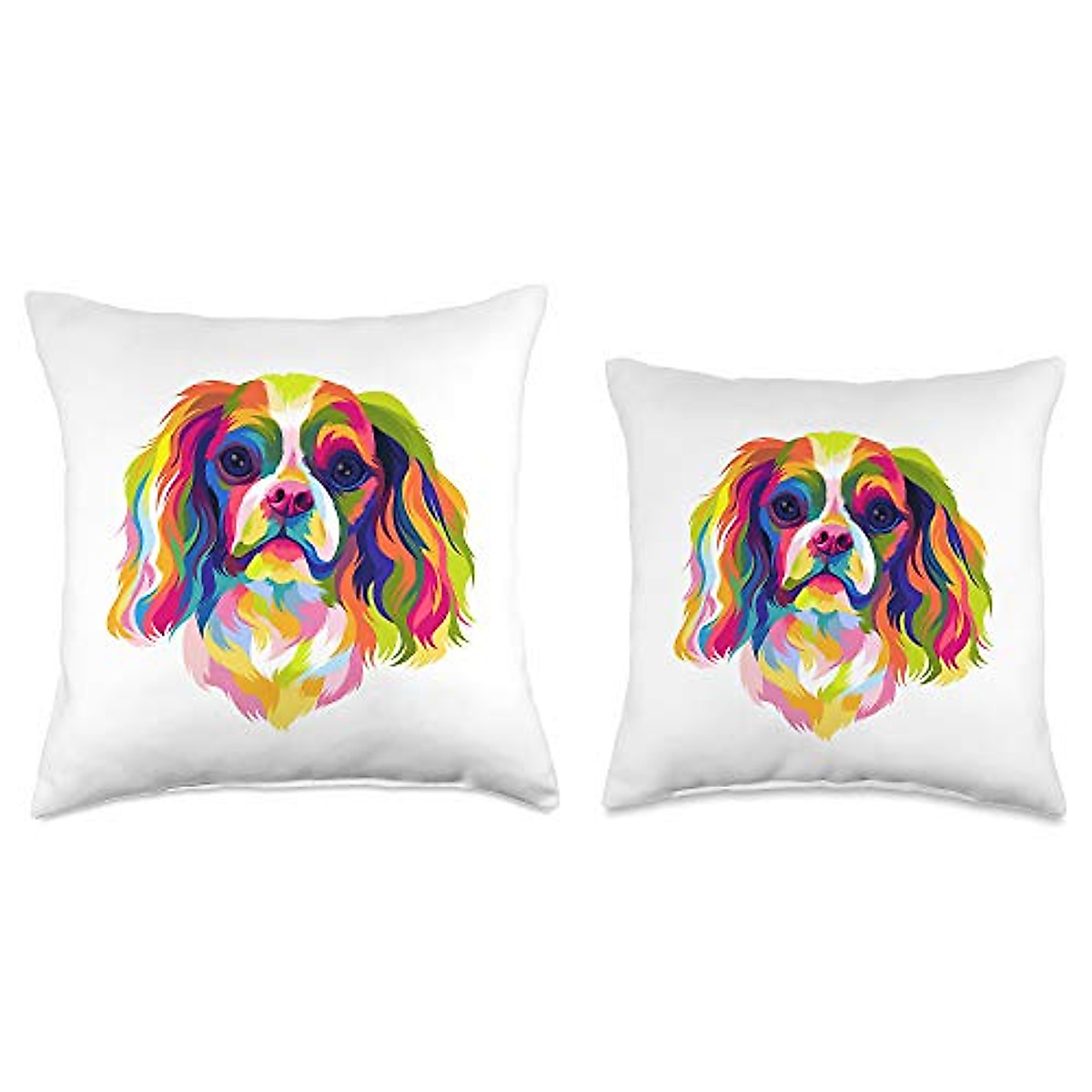 Cavalier King Charles Spaniel Dog Gifts Men Women Pop Art Cavalier King Charles Spaniel Cute Dog Lover Gift Throw Pillow, 16x16, Multicolor