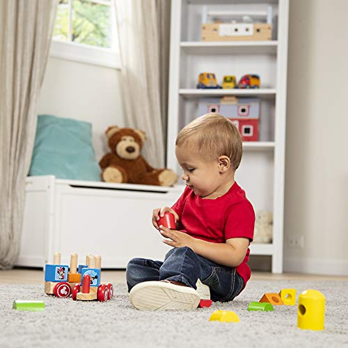 Melissa & Doug Disney Mickey Mouse and Friends Wooden Stacking Train (14 pcs)