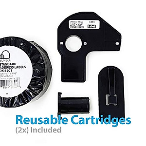 Buhbo Compatible Refill Replacement Label for Brother DK-1201 1-1/7" x 3-1/2" for Address and Barcodes (8 Pack / 400 Labels Per Roll)