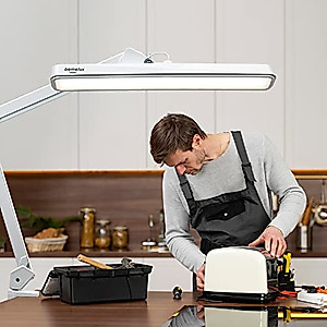 bemelux LED Architect Desk Lamp with Clamp, Metal Swing Arm 2000 Lumens Dimming Office Table Lamp for Task Work Drafting Reading Desktop, 234PCS Bright LEDs, 24W, 5 Color Temperatures Workbench Lamp