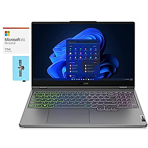 Lenovo Legion 5 82RB Gaming & Entertainment Laptop (Intel i7-12700H 14-Core, 16GB DDR5 4800MHz RAM, 512GB SSD, GeForce RTX 3060, 15.6" Win 11 Home) with Microsoft 365 Personal, Dockztorm Hub