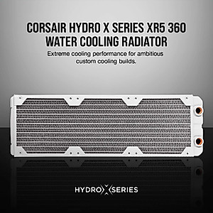 CORSAIR Hydro X Series XR5 360mm Water Cooling Radiator - Triple 120mm Fan Mounts - Premium Copper Construction - Easy Installation - White