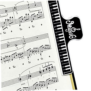 2Pcs Music Book Clip Plastic Sheet Music Holders Page Marker Clips File Clips for Shops Home Office and School Black Page Clips Book Holder
