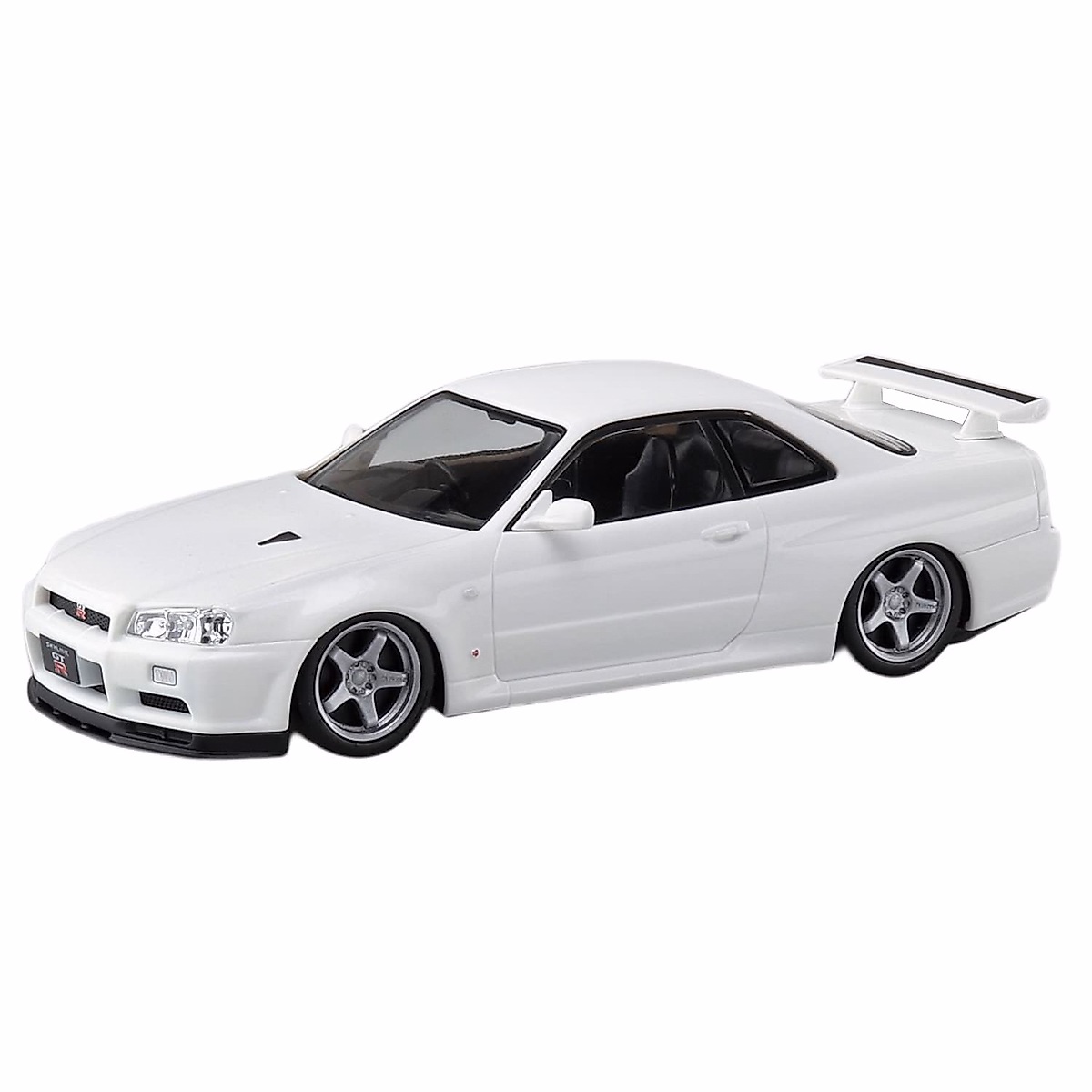 Aoshima Nissan R34 Skyline GTR Custom Wheel (White Pearl) 1:32 Scale Model Kit