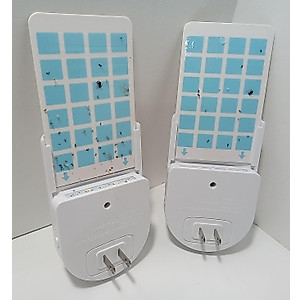 Generic SKEETO (Twin Pack) Indoor Flying Insect Trap, for Flies, Fruit Flies, Gnats, Moths, and Other Insects, 2 in 1 Adjustable UV & LED Night Light, White