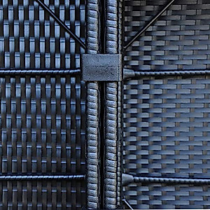 MCombo 6085 9 PC Cozy Outdoor Garden Patio Rattan Wicker Furniture Sectional Sofa (Grey)