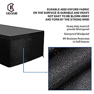 Patio Furniture Sectional Set Covers Large Waterproof Outdoor Furniture Set Covers Loveseat Set Covers Rectangle Heavy Duty 90 inch L x 64 inch W x 28 inch H