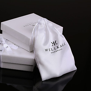 WELLKAGE Imitation Pearl Necklace Wedding Pearl Necklace for Women-8mm