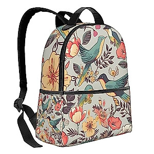 BAFAFA Bird and Flower Pattern Printed Travel Backpack Business Work Bag Computer Bag Outdoor Sports Rucksack