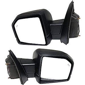 Kool Vue Right Power Heated Mirrors for Ford F-150 2015-2017 Power Fold With Signal Light, Blind Spot Monitor, Memory & Puddle Lamp; Without Auto-Dimming Paintable